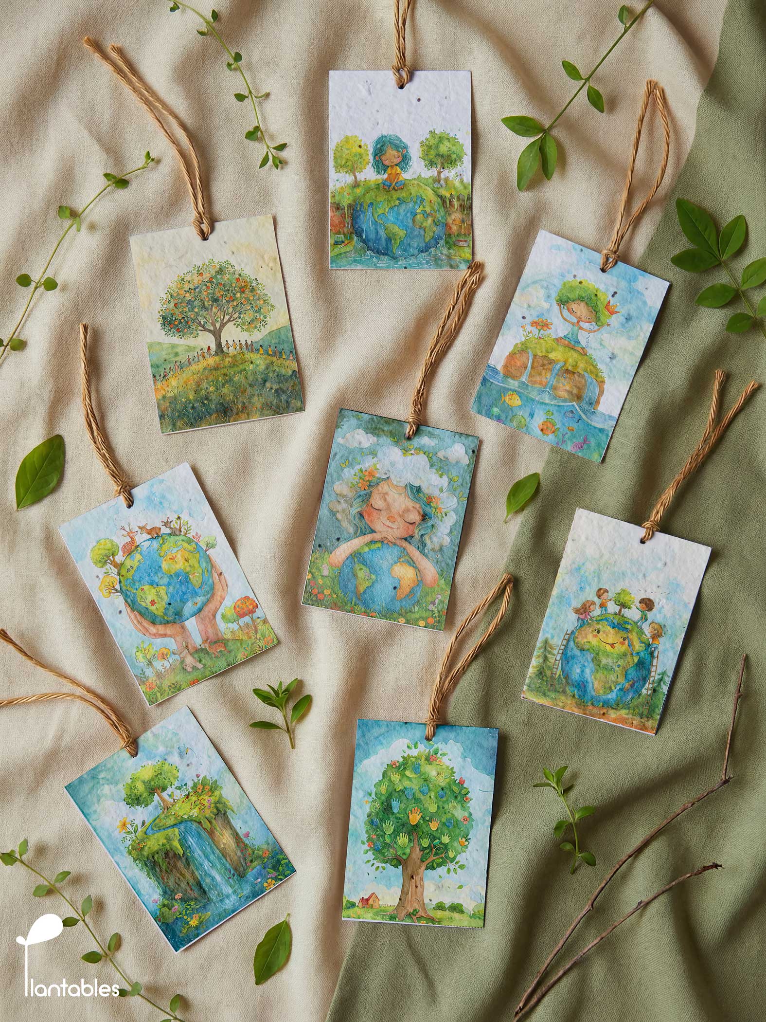 Earth Day Gift Tags | Plantable Seed Paper | Set of 8