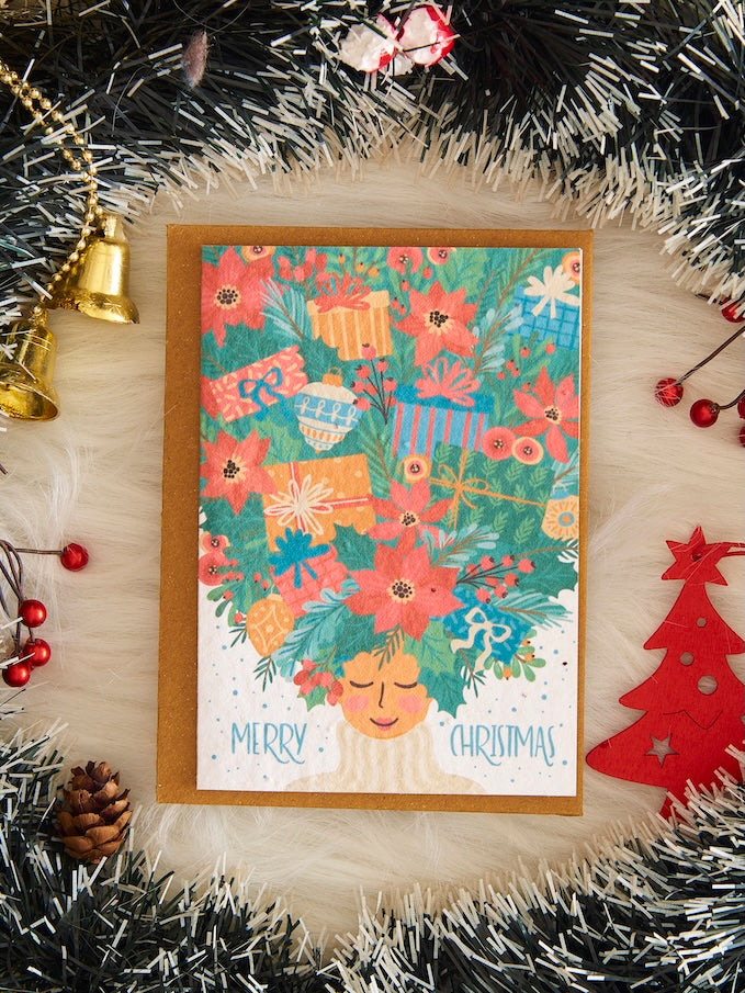 Merry in the Mind | Plantable Seed Paper Christmas Greeting Card