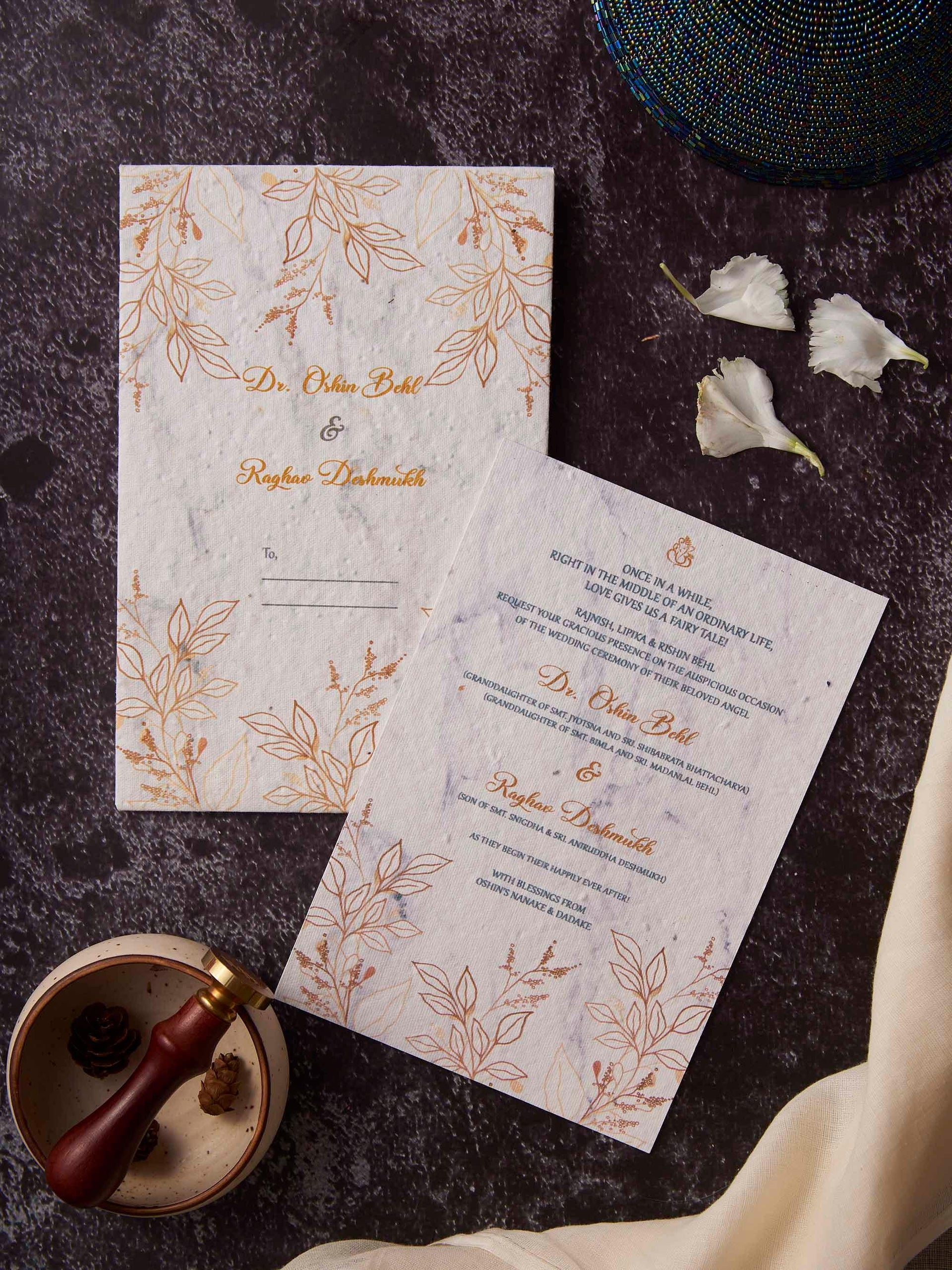 Sustainable Wedding Cards Made from Plantable Seed Paper