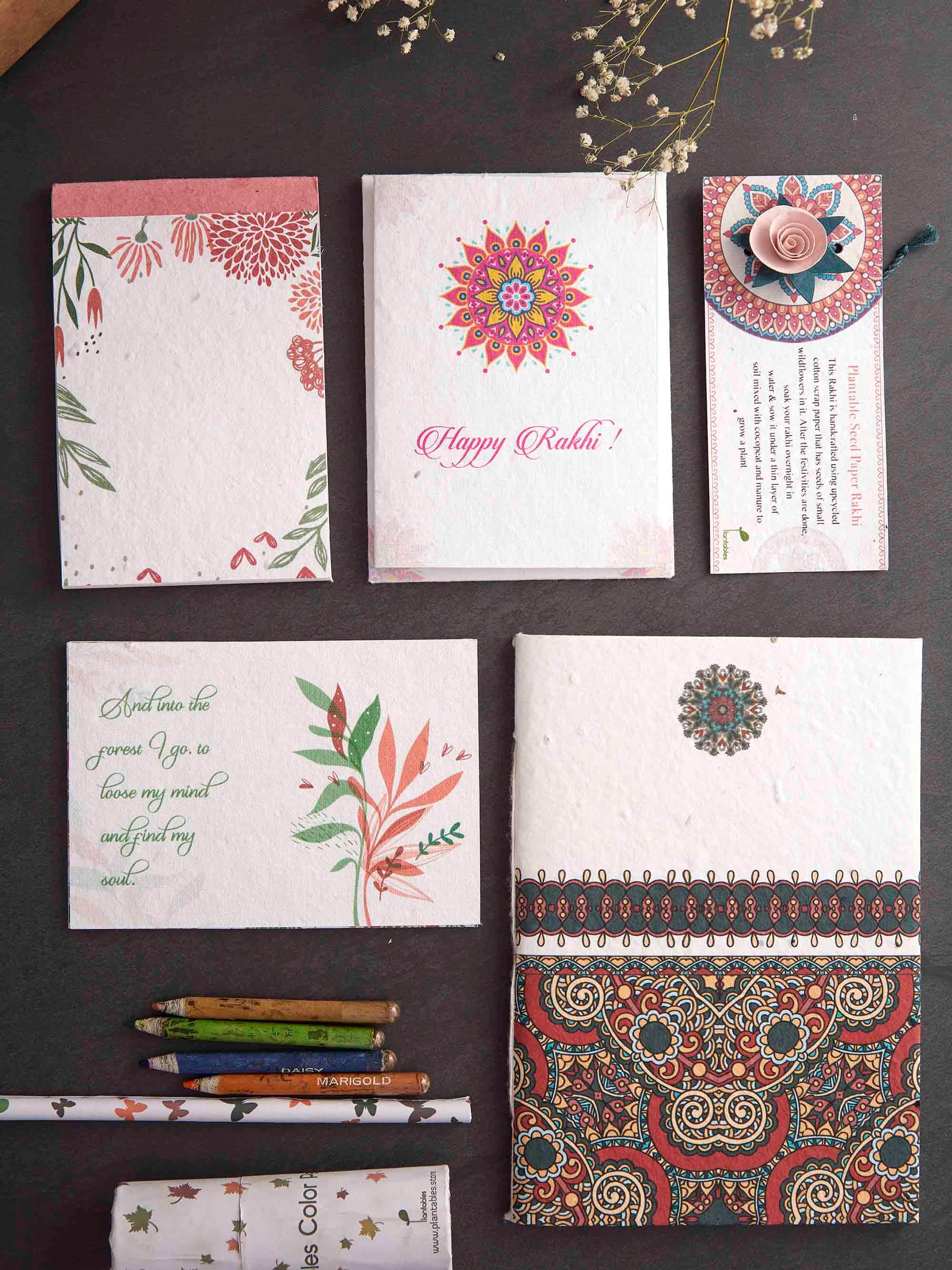 Patterns : An Eco-Friendly Plantable Mini Stationery Rakhi Gift Kit