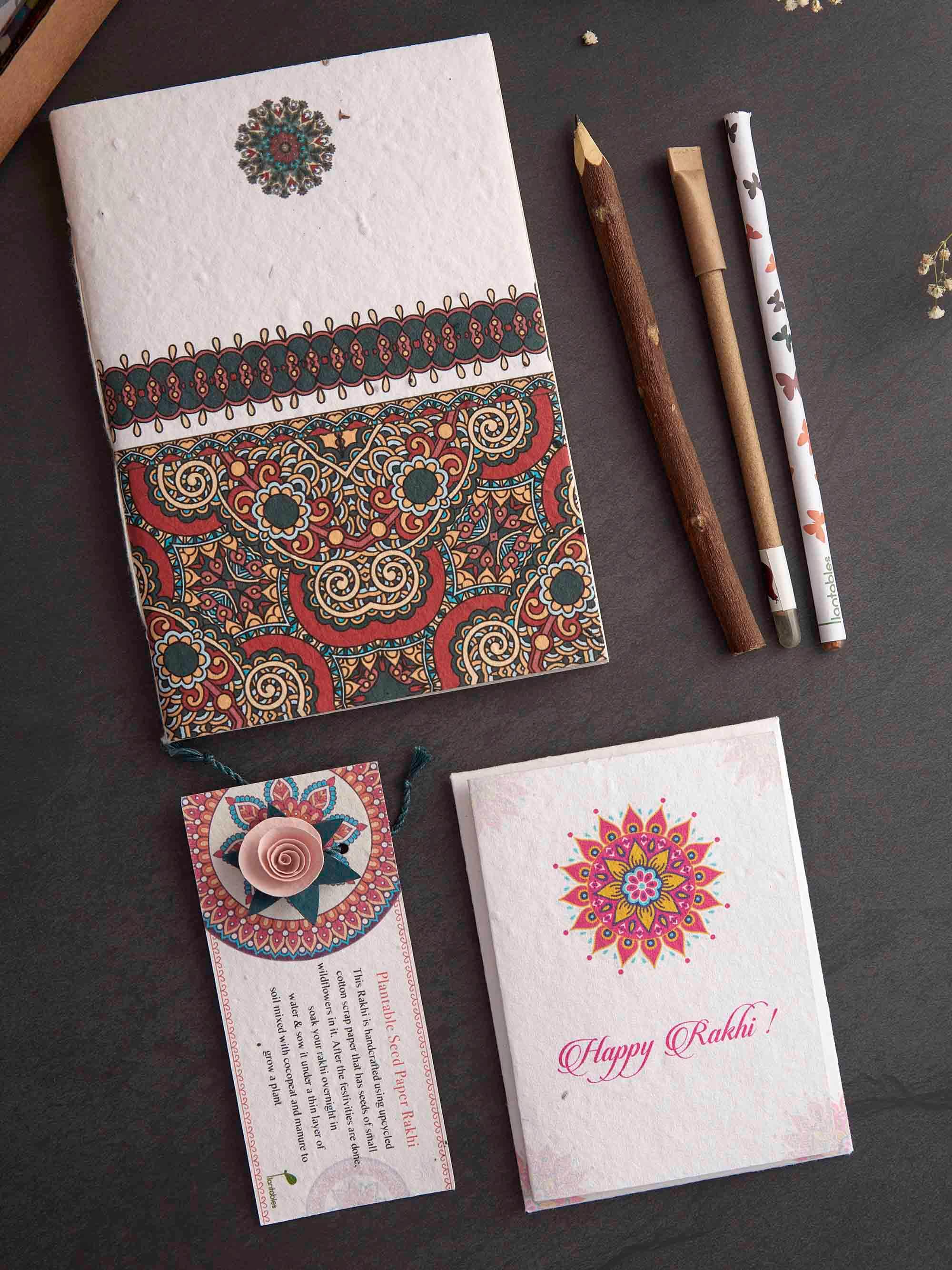 Scribbles : An Eco-Friendly Plantable Mini Stationery Rakhi Gift Kit