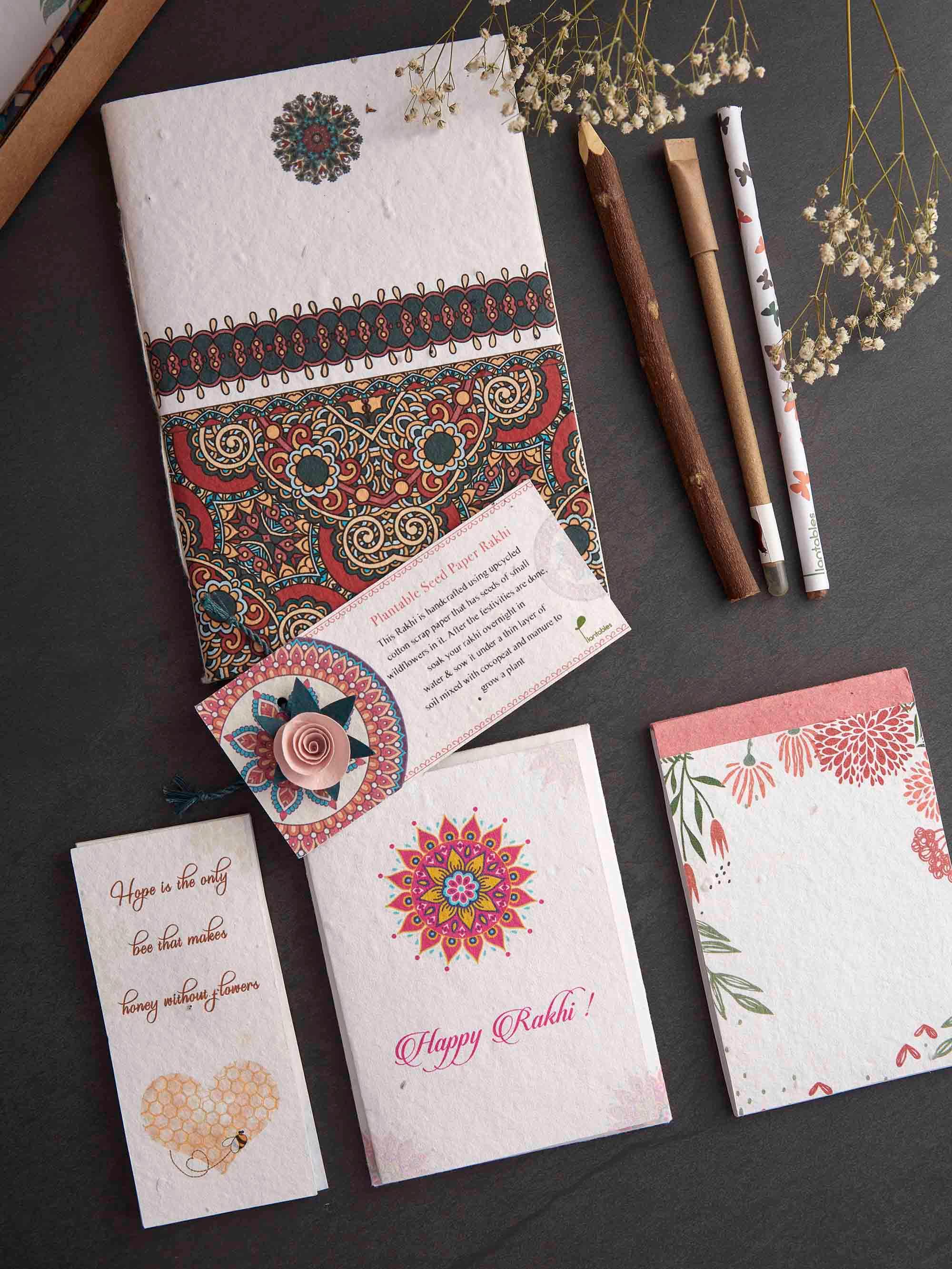 Words : An Eco-Friendly Plantable Mini Stationery Rakhi Gift Kit