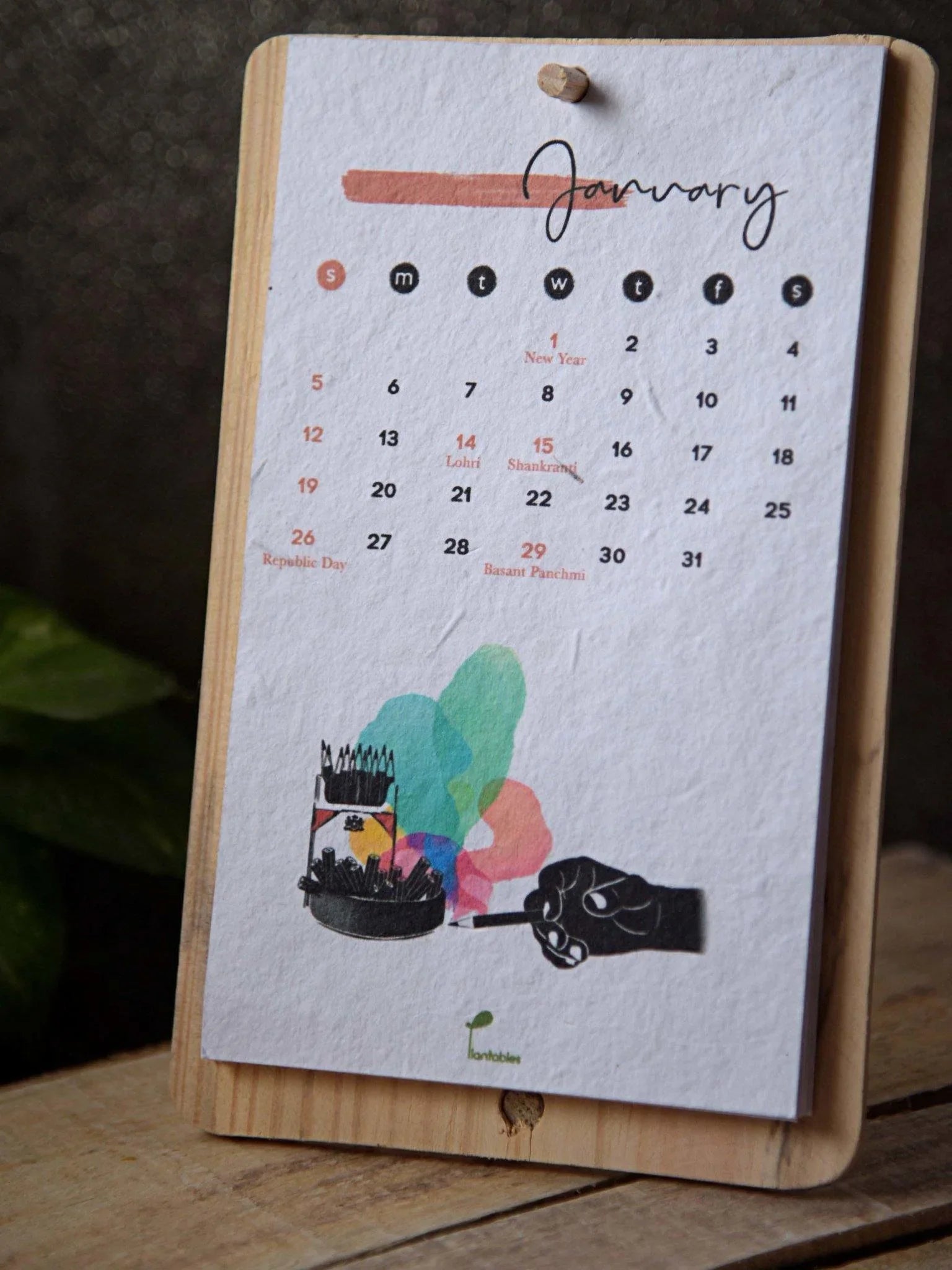 Plantable Seed Paper Calendars | Sustainable | Handmade | Eco-Friendly