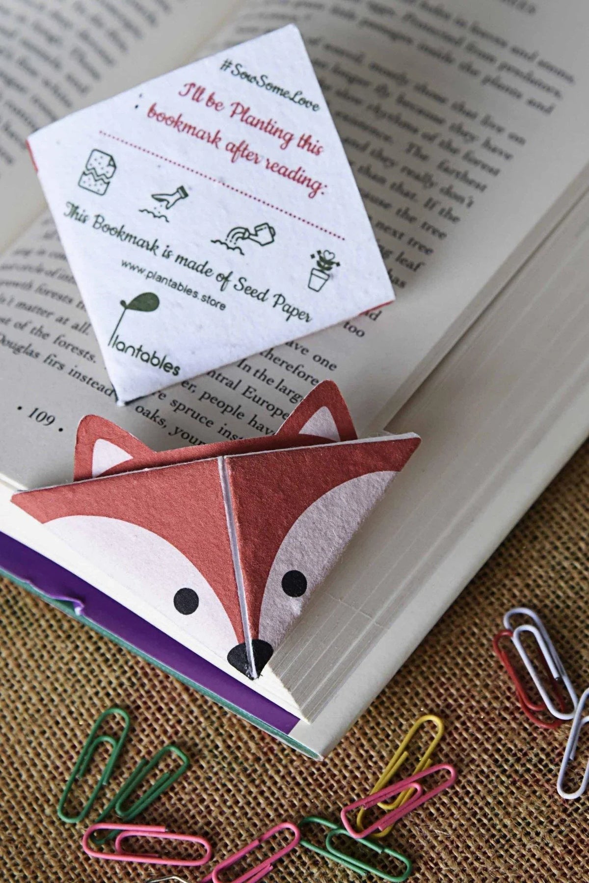 Eco-friendly seed paper bookmarks with beautiful designs